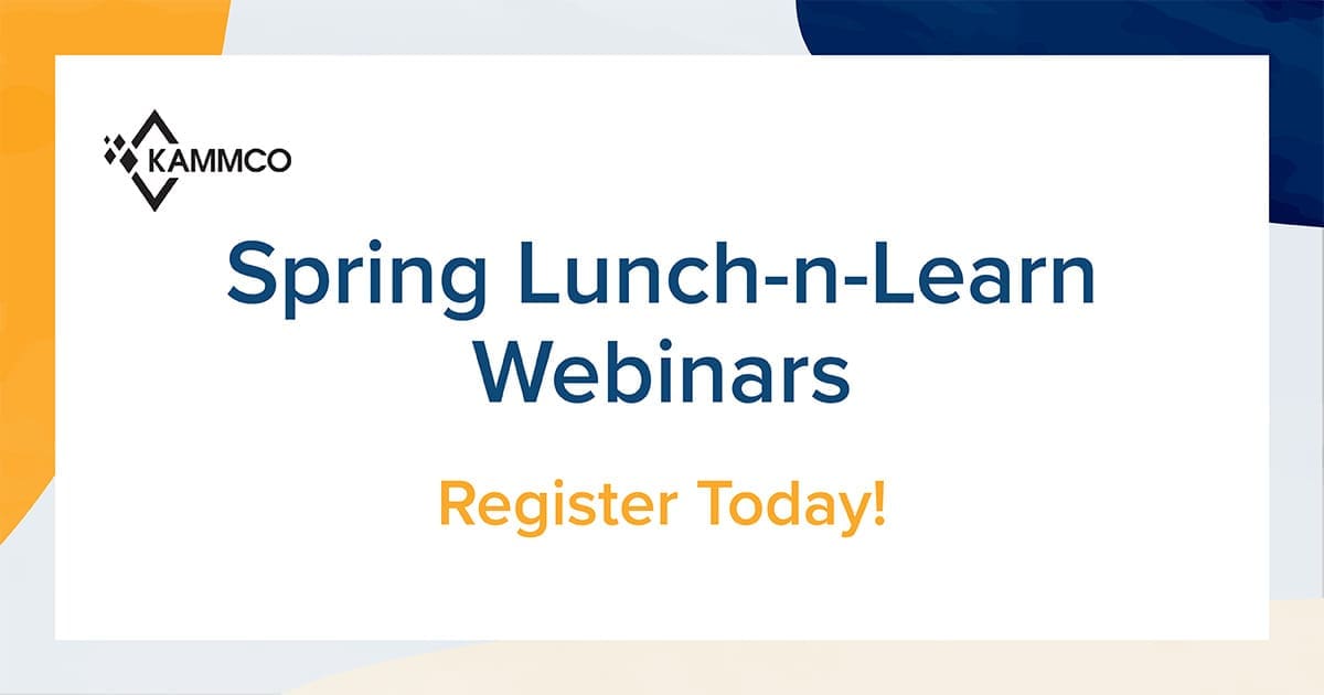 KAMMCO 2026 Lunch-n-Learn Webinars